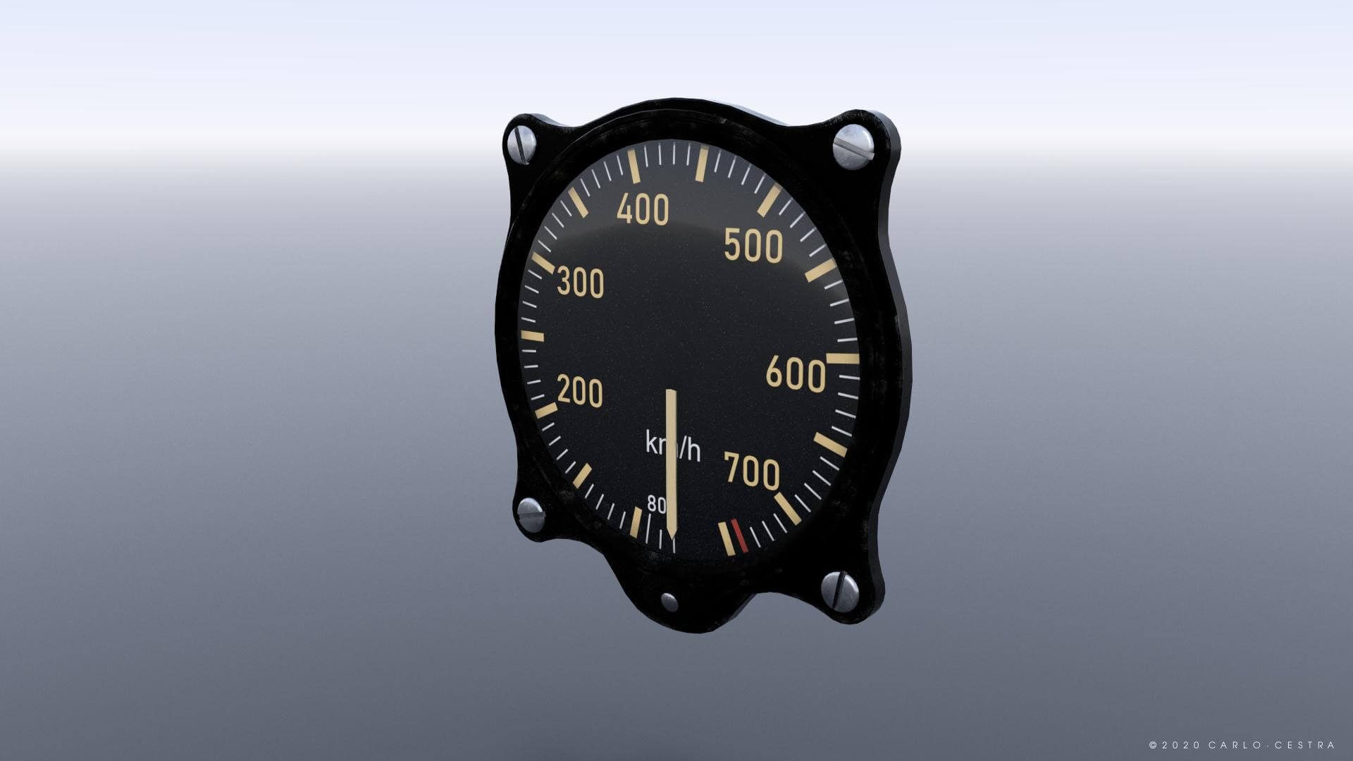 Luftwaffe Airspeed Indicator - 3D Model by Carlo Cestra