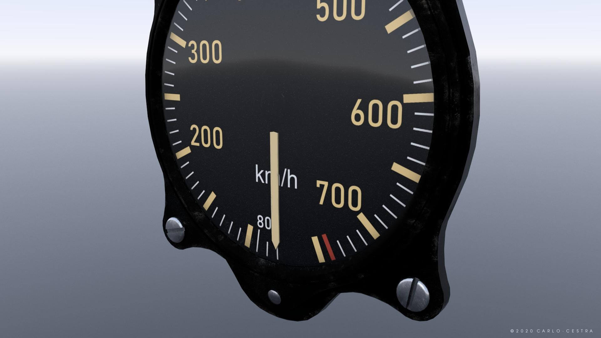 Luftwaffe Airspeed Indicator - 3D Model by Carlo Cestra