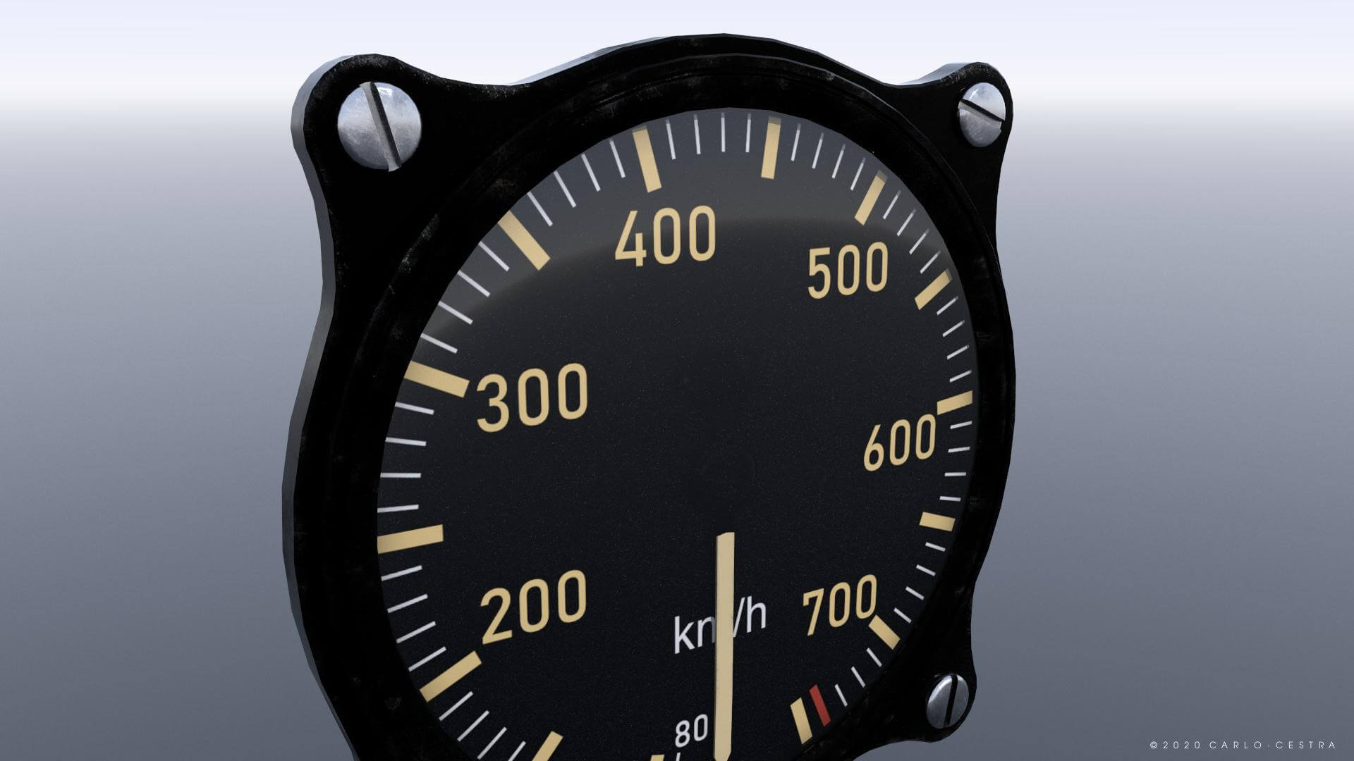 Luftwaffe Airspeed Indicator - 3D Model by Carlo Cestra