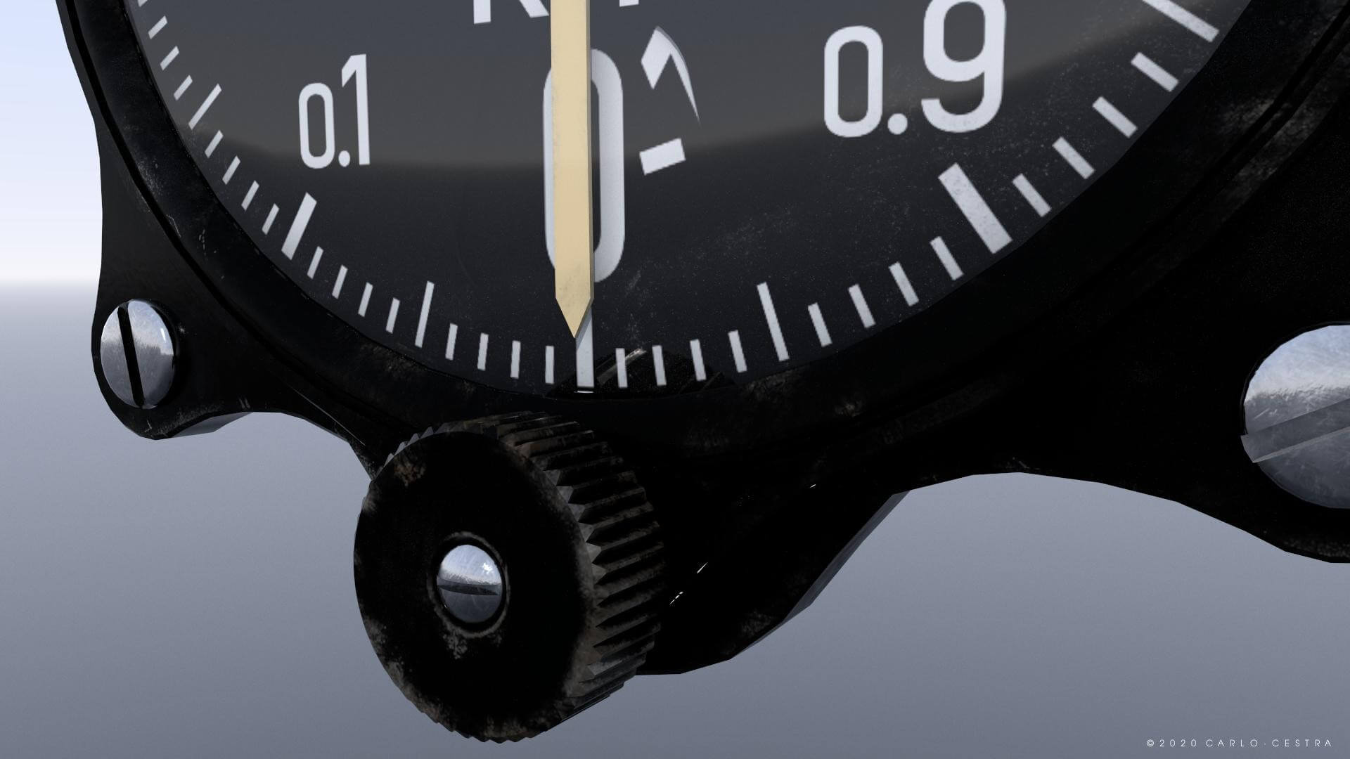 Luftwaffe Altimeter Gauge - 3D Model by Carlo Cestra
