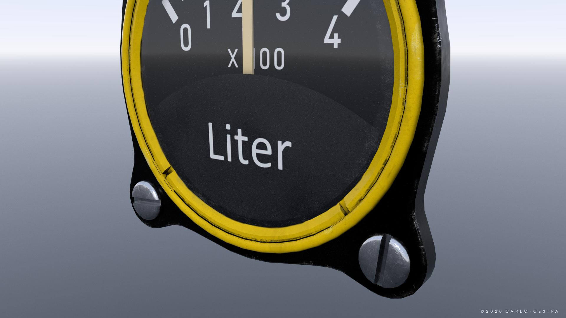 Luftwaffe Fuel Content Gauge - 3D Model by Carlo Cestra