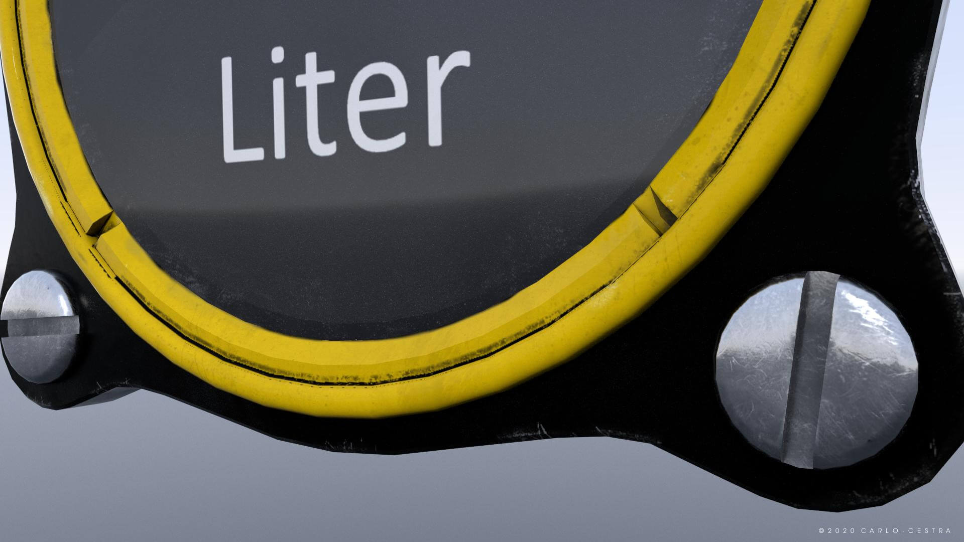 Luftwaffe Fuel Content Gauge - 3D Model by Carlo Cestra