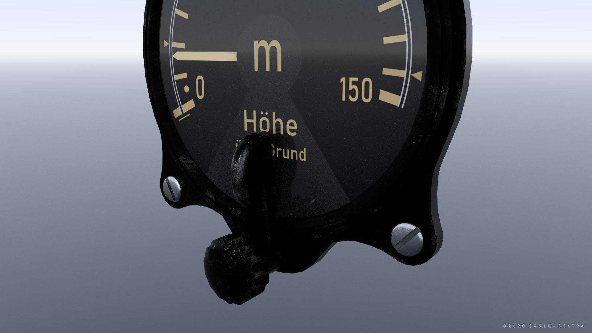 Luftwaffe Radio Altimeter Gauge - 3D Model by Carlo Cestra