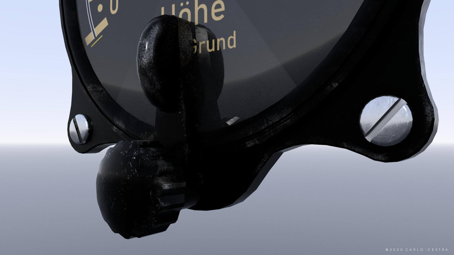 Luftwaffe Radio Altimeter Gauge - 3D Model by Carlo Cestra