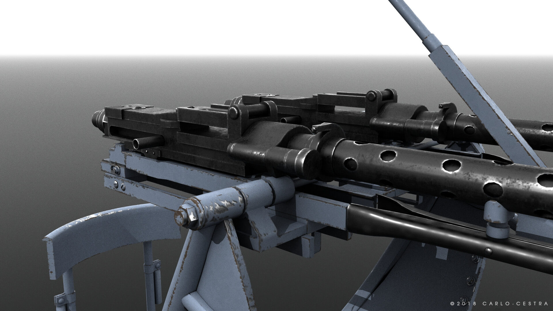 MG34 Zwillingsockel36 - 3D Model by Carlo Cestra