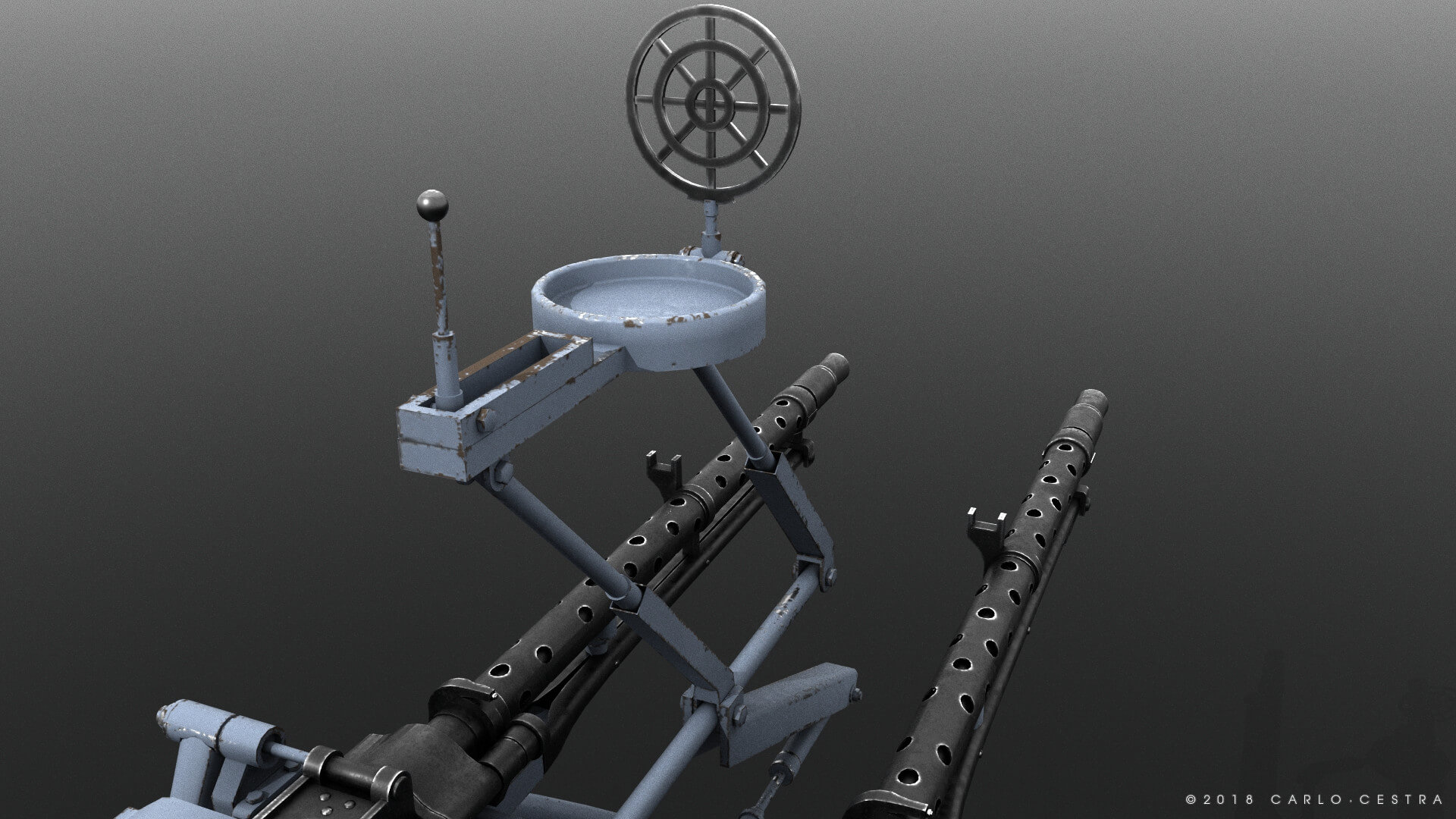 MG34 Zwillingsockel36 - 3D Model by Carlo Cestra