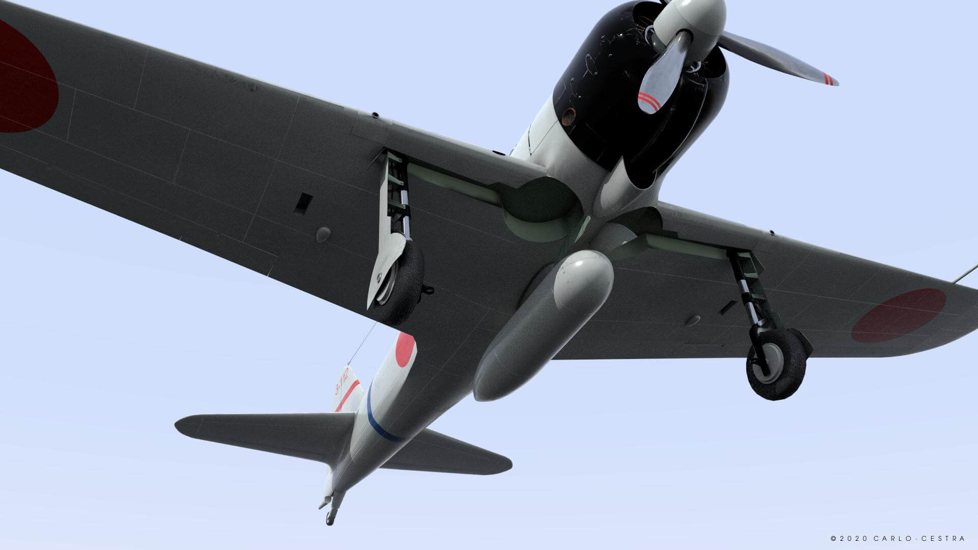Mitsubishi A6M2 Type 0 Model 11 Serial 3-112 - Not Rigged by Carlo Cestra