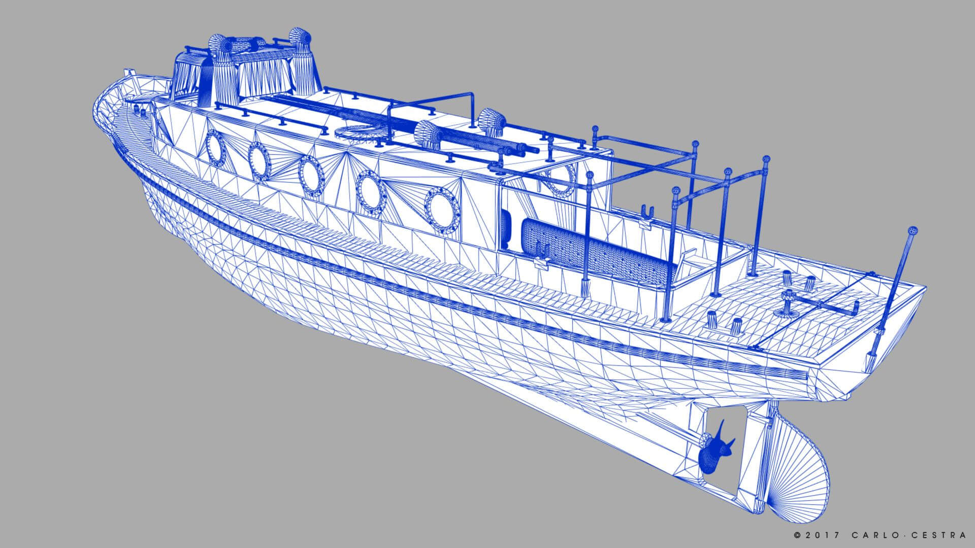 Motorboat WW2 Italian Navy - 3D Model by Carlo Cestra