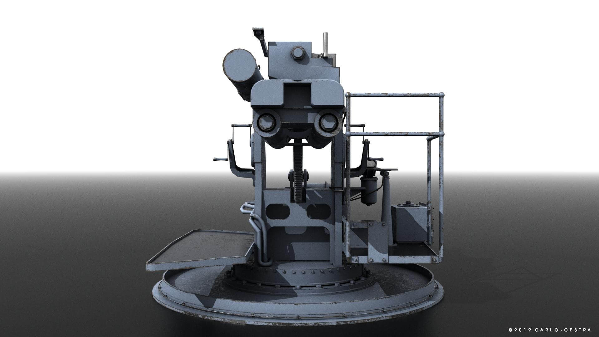 QF 120mm Mk VIII Naval Gun - 3D Model by Carlo Cestra