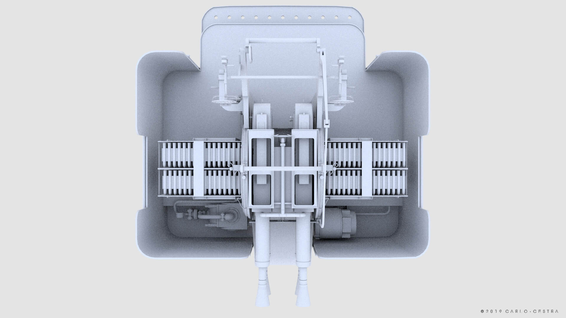 QF 2-pounder Mark VIII 4-barelled 3D Model by Carlo Cestra