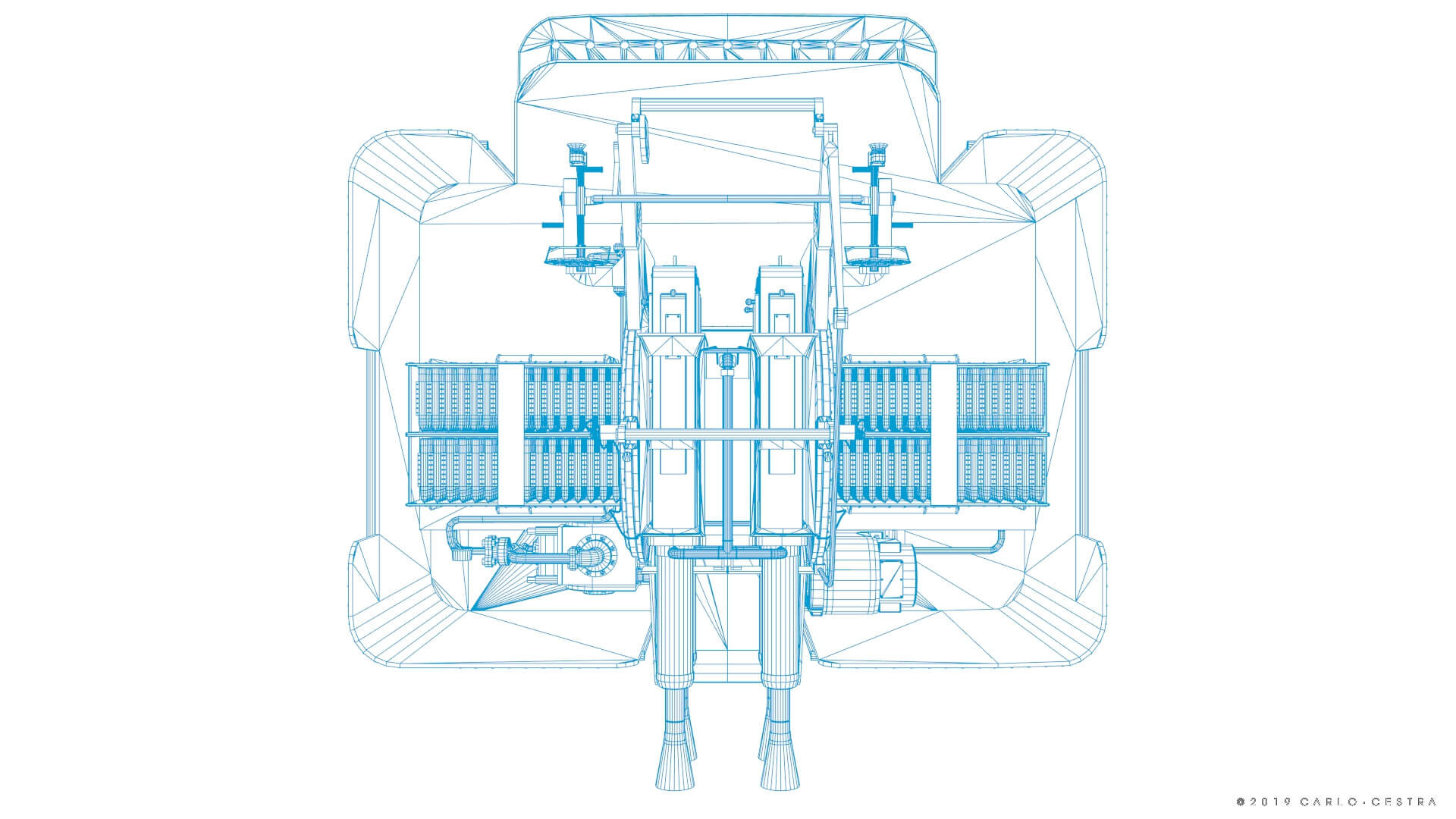 QF 2-pounder Mark VIII 4-barelled 3D Model by Carlo Cestra