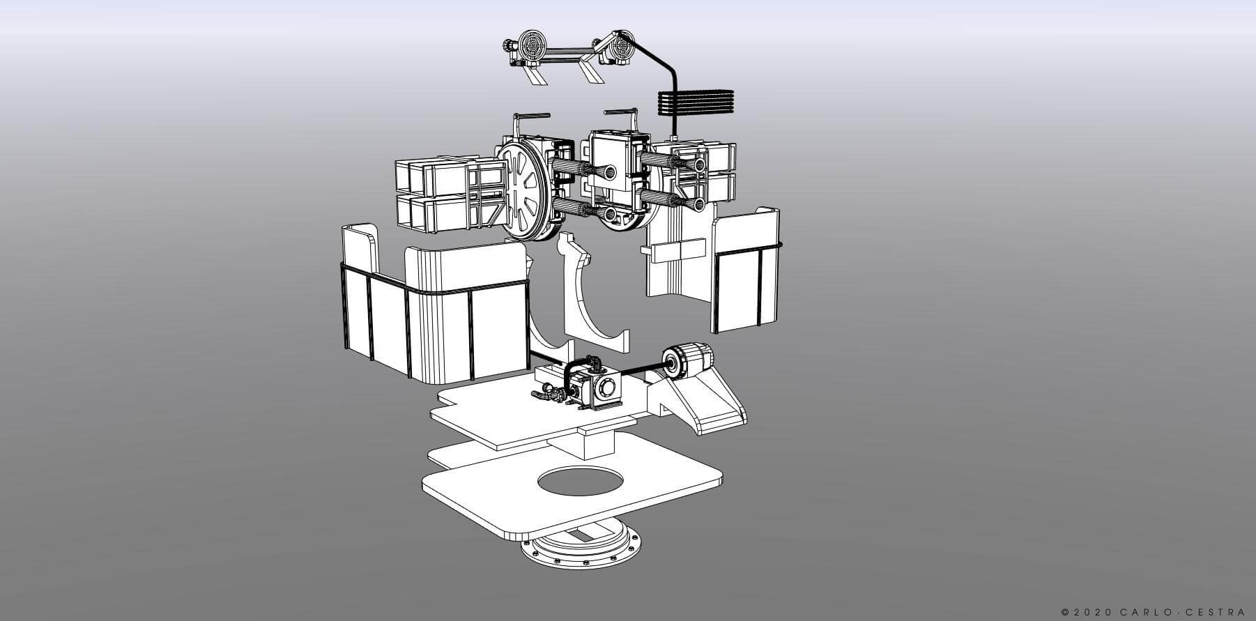 QF2-pdr Mark VIII 4 Barelled - 1/72 Scale 3D Model by Carlo Cestra