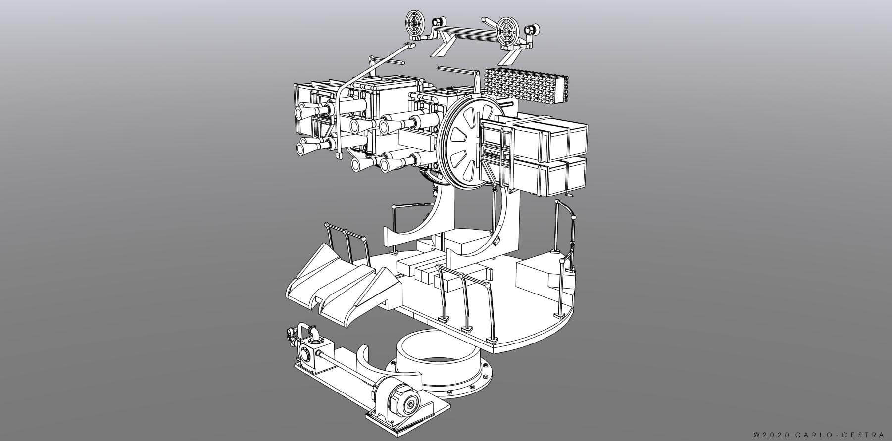 QF2-pdr Mark VIII Chicago Piano 1/72 Scale 3D Print Model by Carlo Cestra