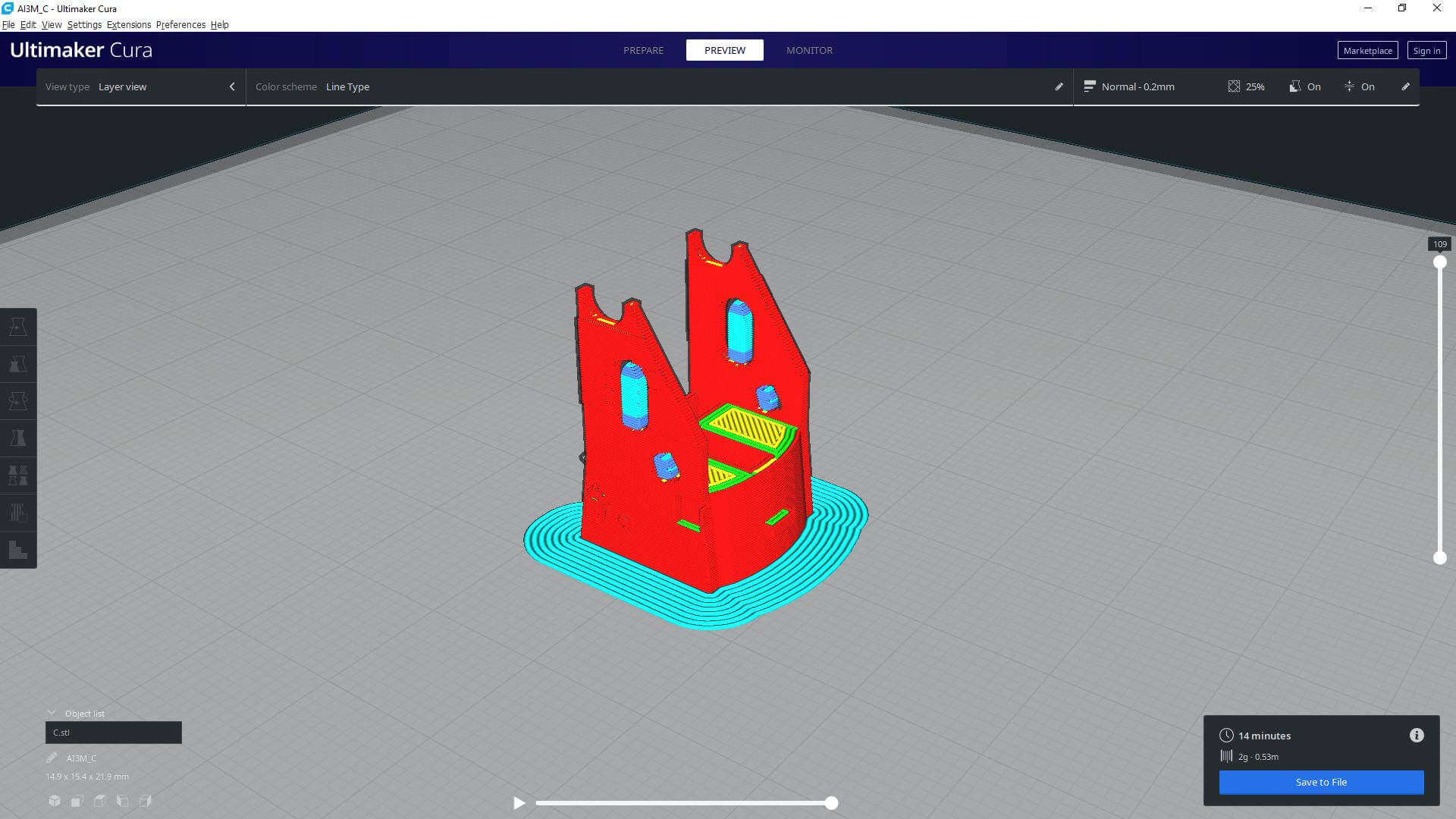 QF4-7inch Mark VIII - 1/72 Scale 3D Model by Carlo Cestra