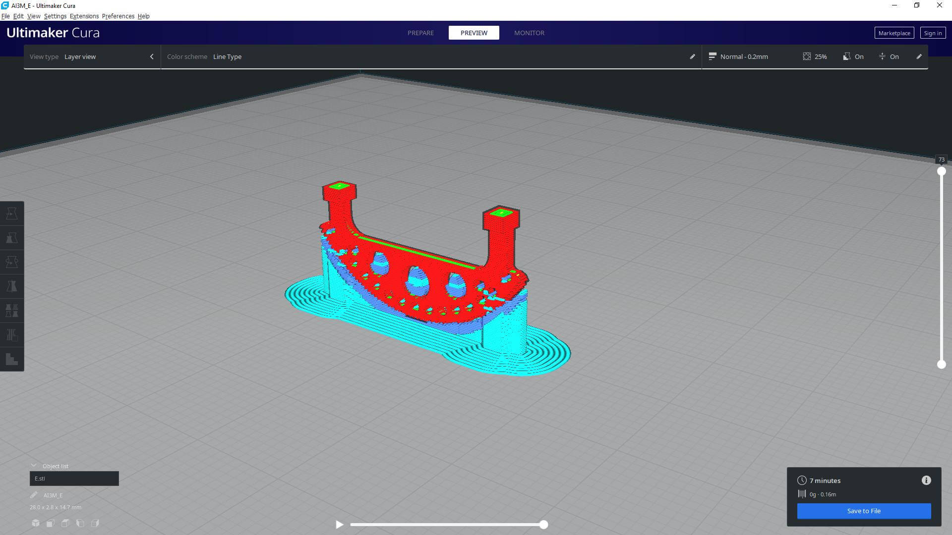 QF4-7inch Mark VIII - 1/72 Scale 3D Model by Carlo Cestra