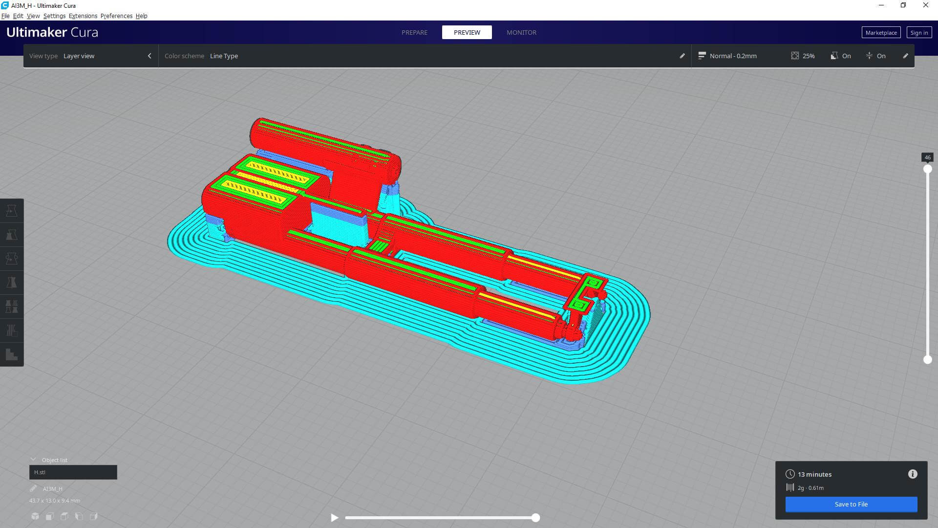 QF4-7inch Mark VIII - 1/72 Scale 3D Model by Carlo Cestra