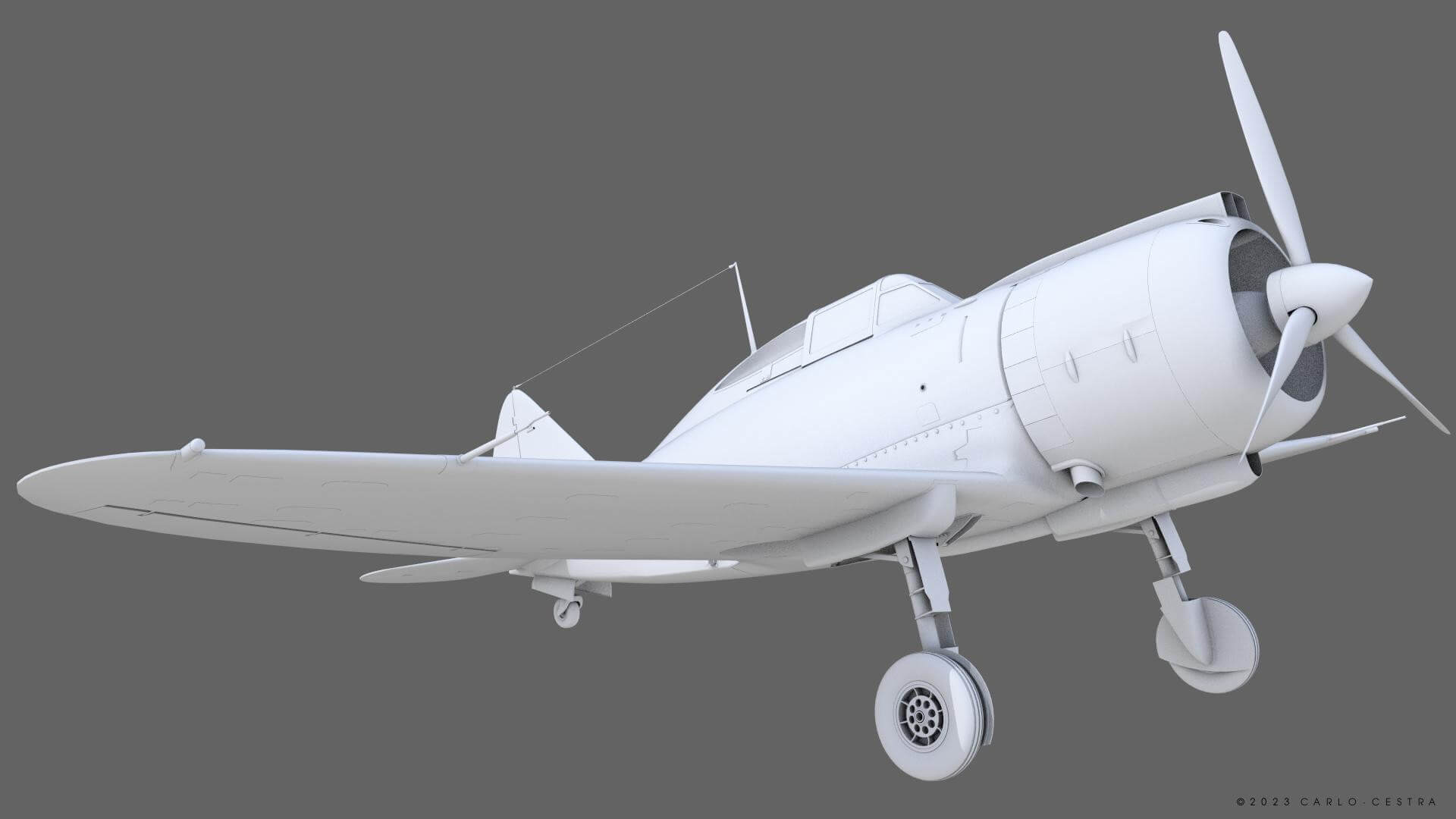 RE2000 Falco I - Catapult Version - Rigged 3D Model by Carlo Cestra
