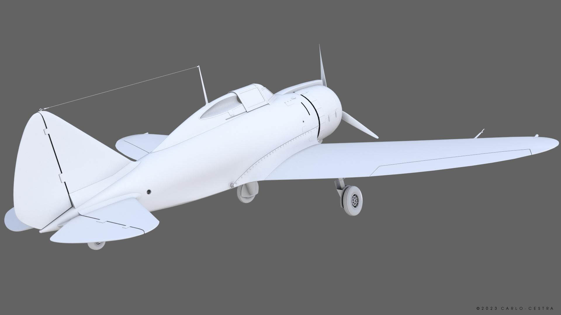 RE2000 Falco I - Catapult Version - Rigged 3D Model by Carlo Cestra