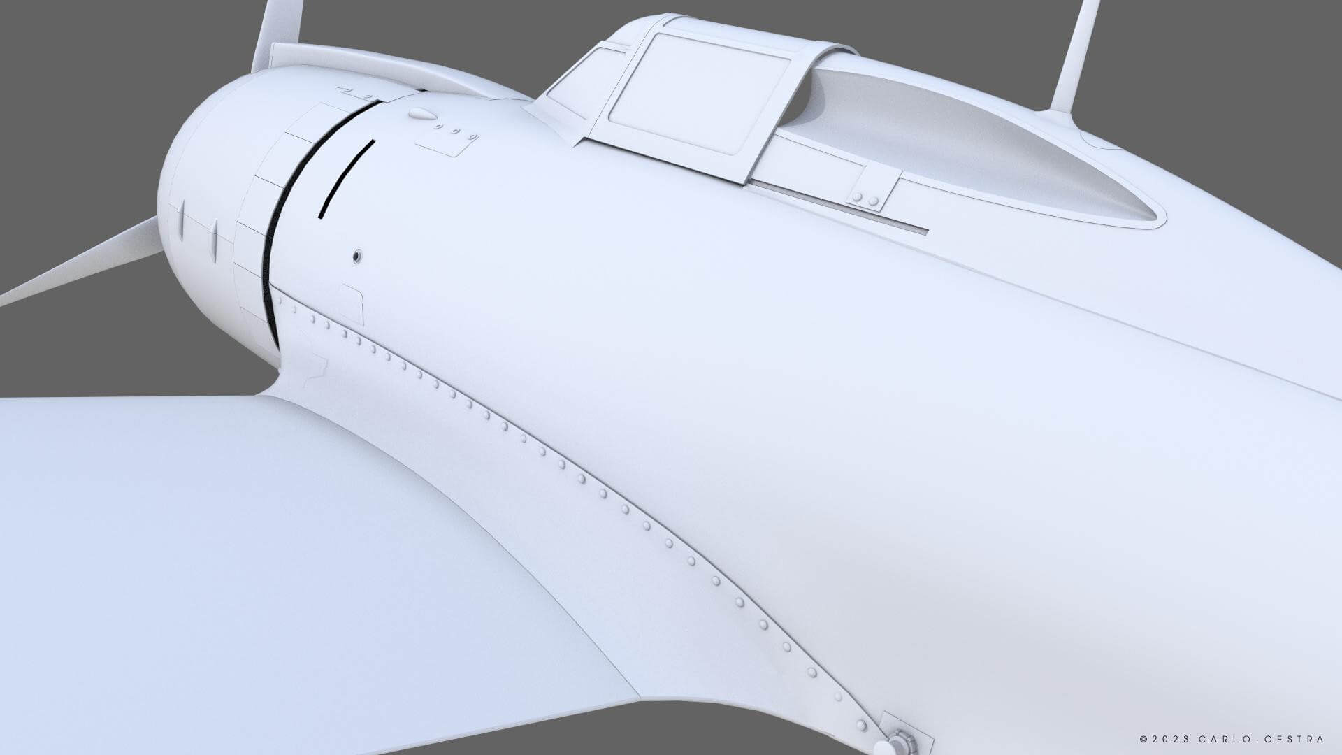 RE2000 Falco I - Catapult Version - Rigged 3D Model by Carlo Cestra