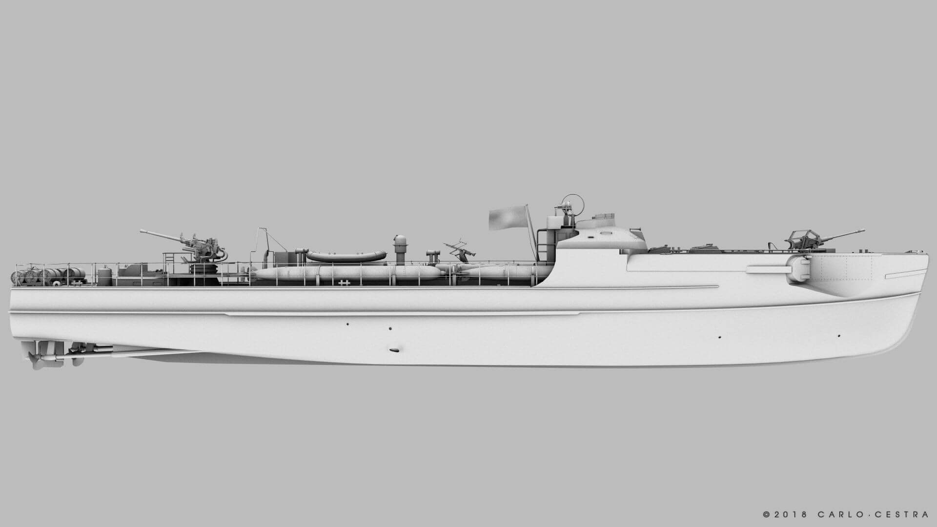 Schnellboot S38-B 3D Model by Carlo Cestra