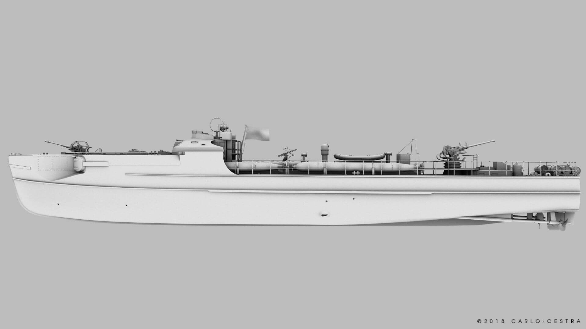 Schnellboot S38-B 3D Model by Carlo Cestra