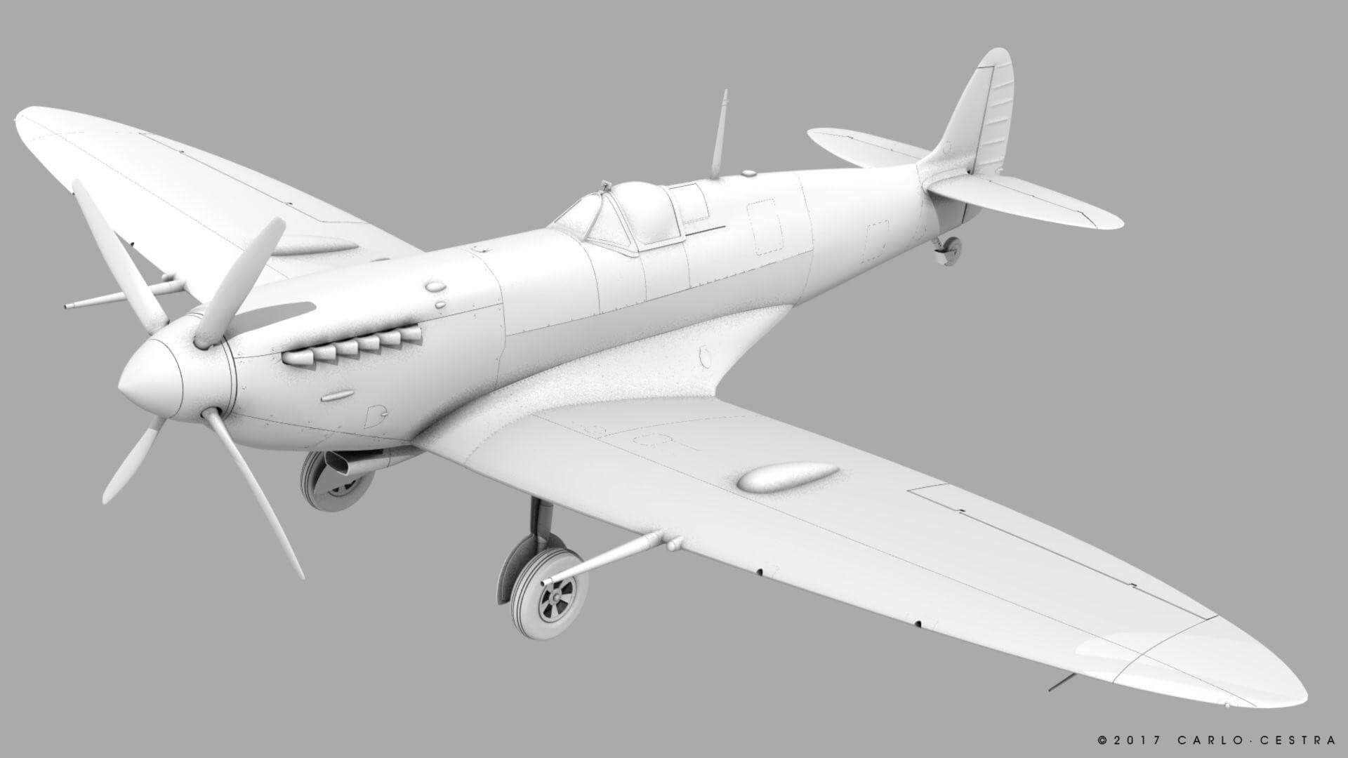 Supermarine Spitfire MK IXC - 3D Model by Carlo Cestra