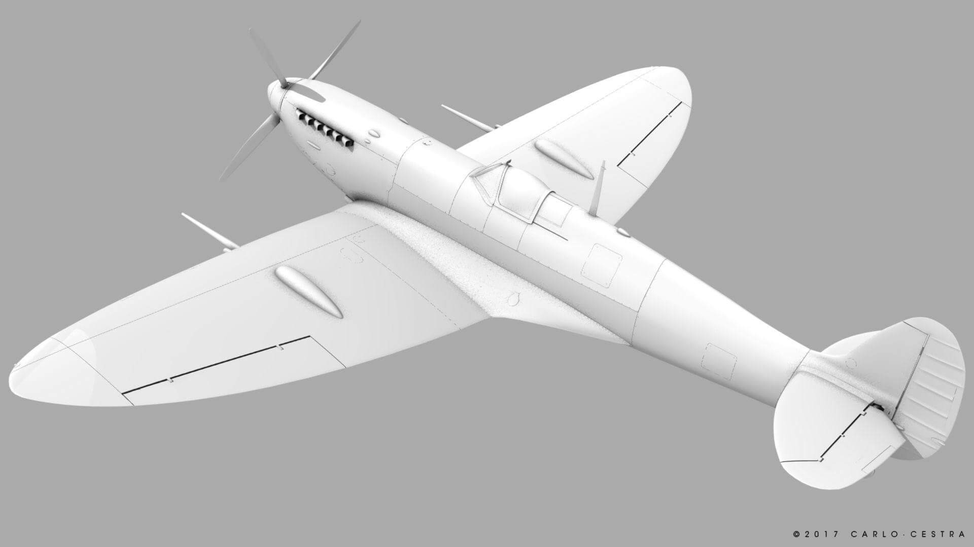 Supermarine Spitfire MK IXC - 3D Model by Carlo Cestra