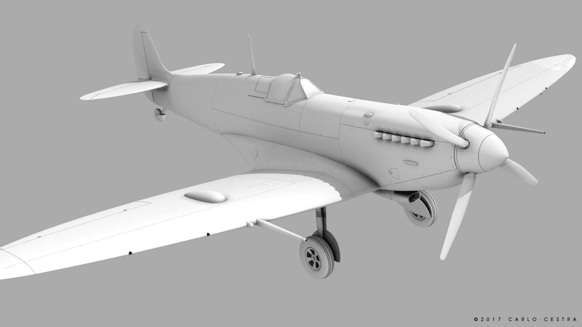 Supermarine Spitfire MK IXC - 3D Model by Carlo Cestra