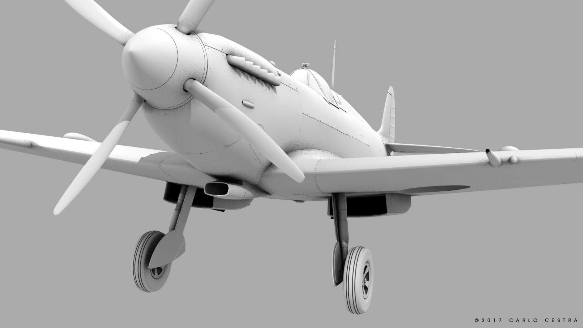 Supermarine Spitfire MK IXC - 3D Model by Carlo Cestra