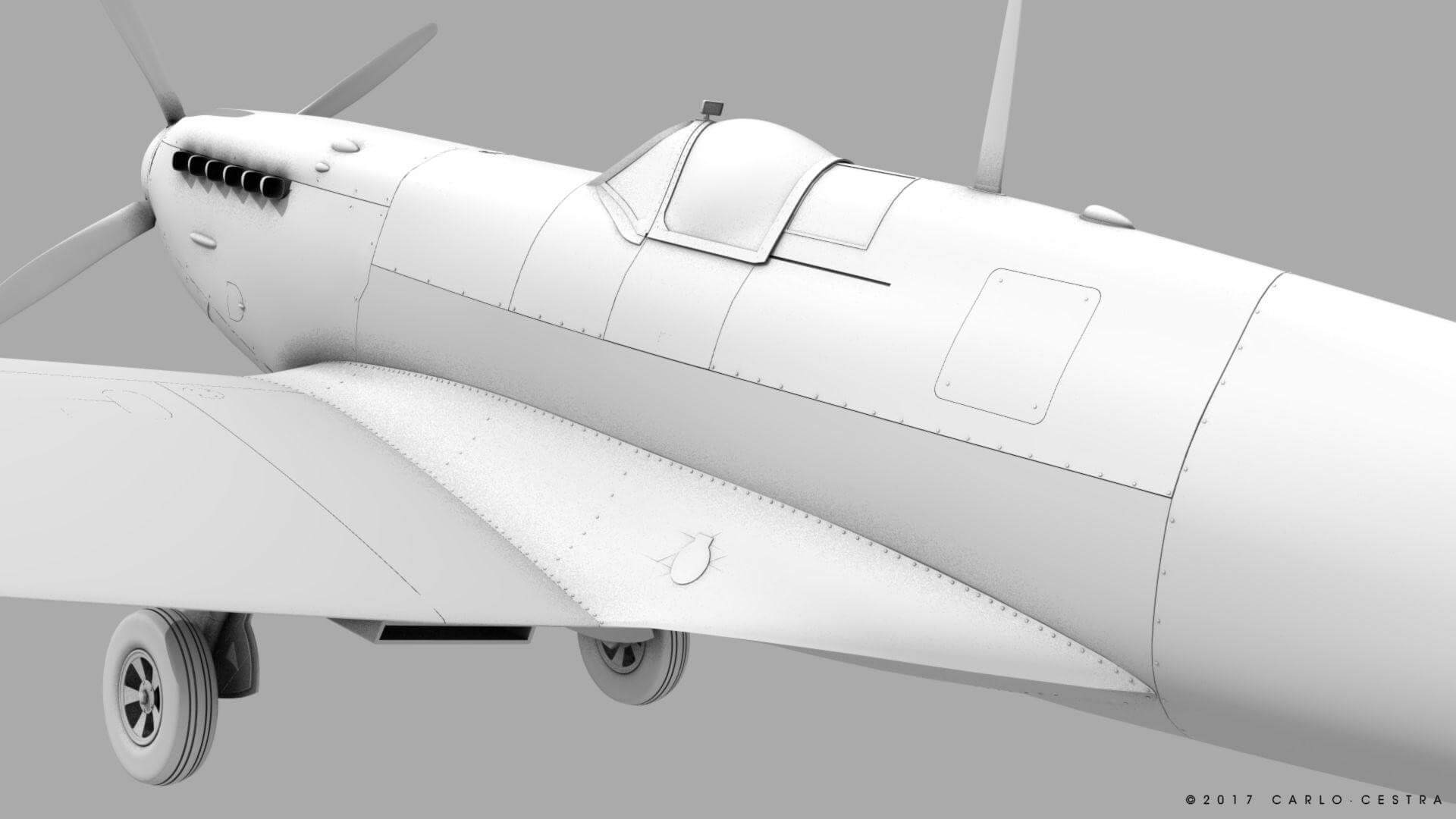 Supermarine Spitfire MK IXC - 3D Model by Carlo Cestra