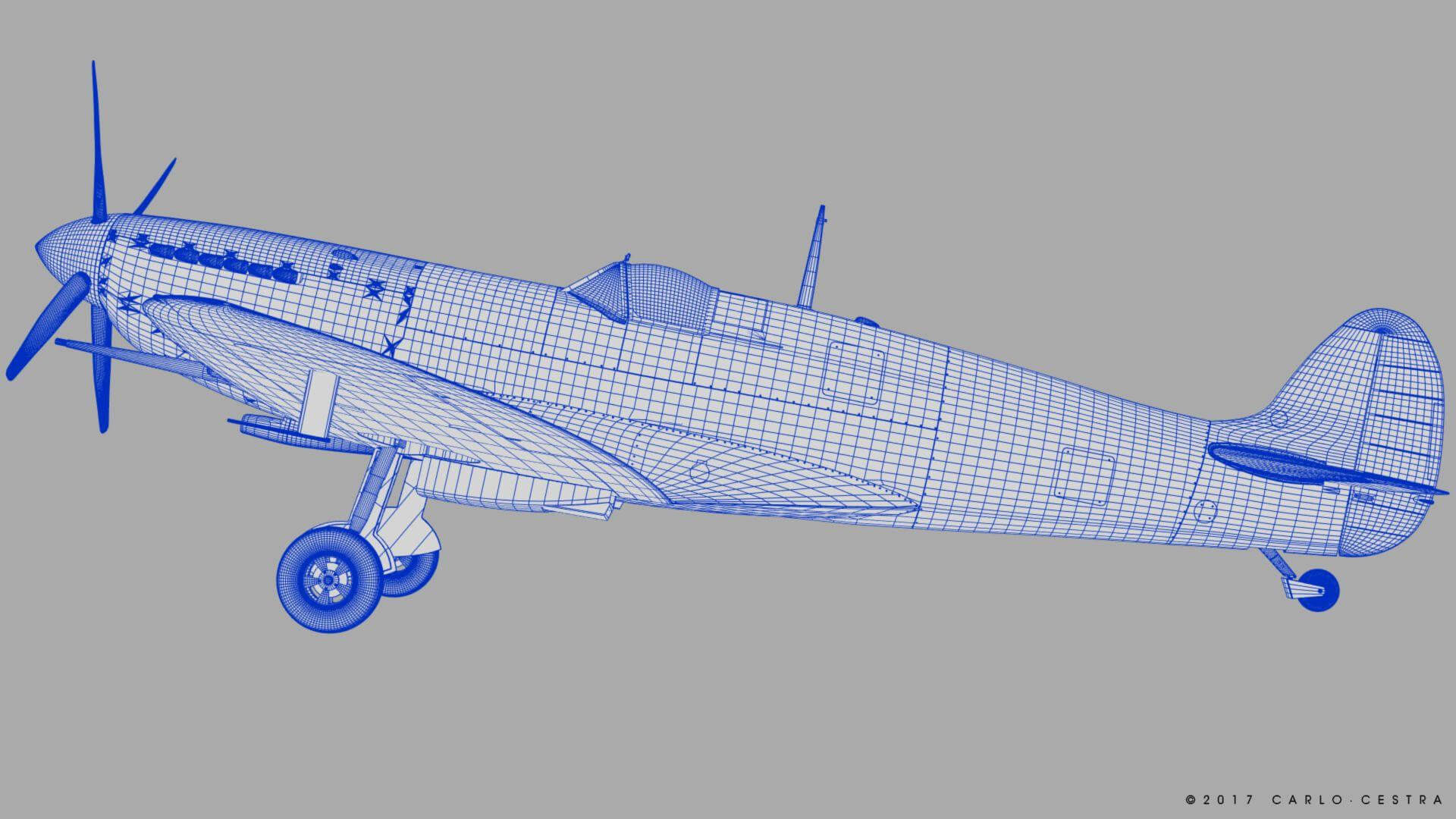Supermarine Spitfire MK IXC - 3D Model by Carlo Cestra
