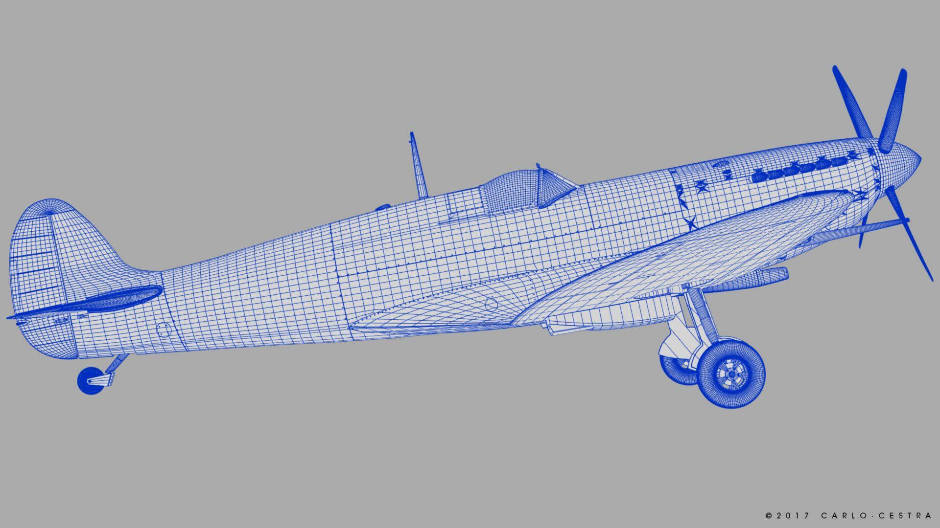 Supermarine Spitfire MK IXC - 3D Model by Carlo Cestra