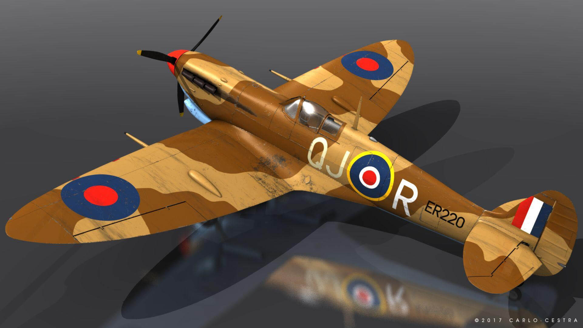 Supermarine Spitfire MK VB TROP 92nd Squadron - 3D Model by Carlo Cestra