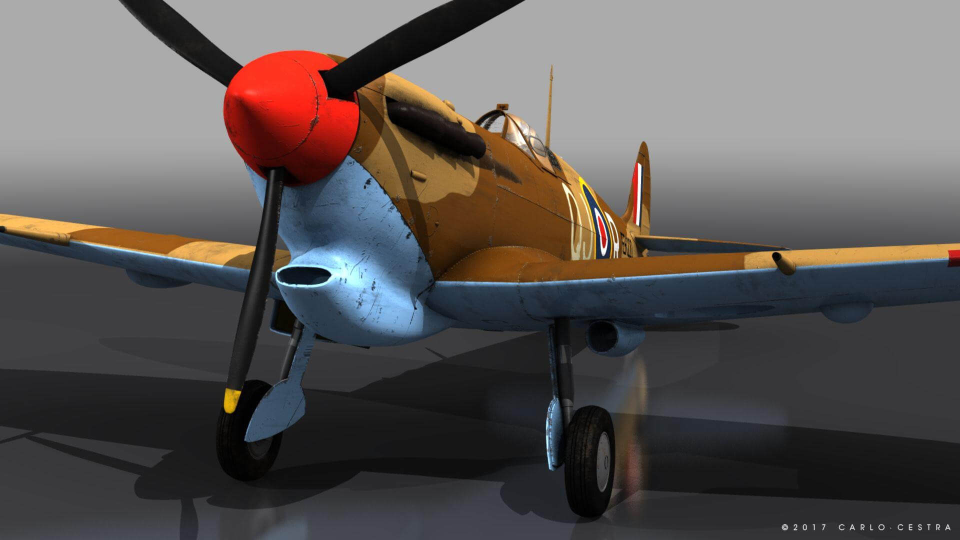 Supermarine Spitfire MK VB TROP 92nd Squadron - 3D Model by Carlo Cestra