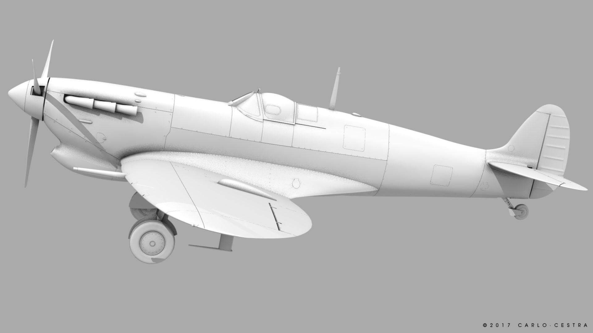 Supermarine Spitfire MK VB TROP 92nd Squadron - 3D Model by Carlo Cestra