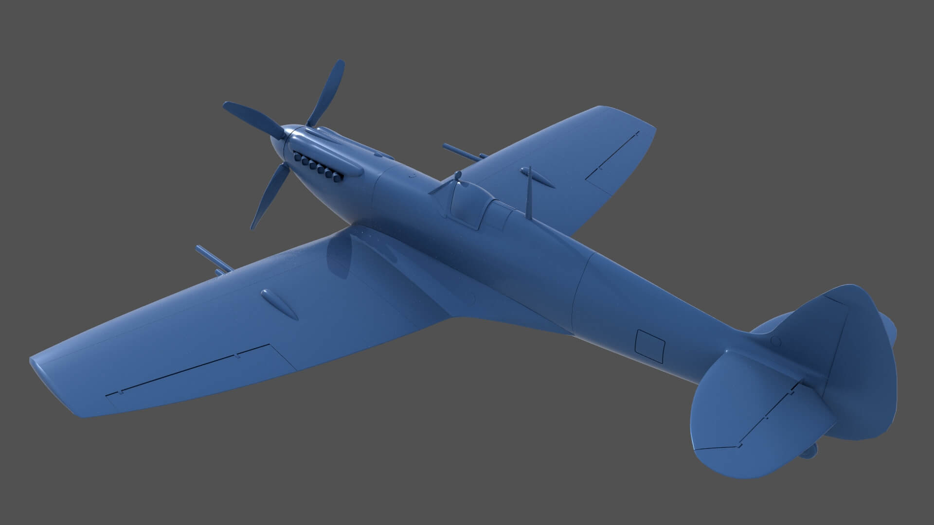 Supermarine Spitfire MK XII 1/48 Scale - 3D Model by Carlo Cestra