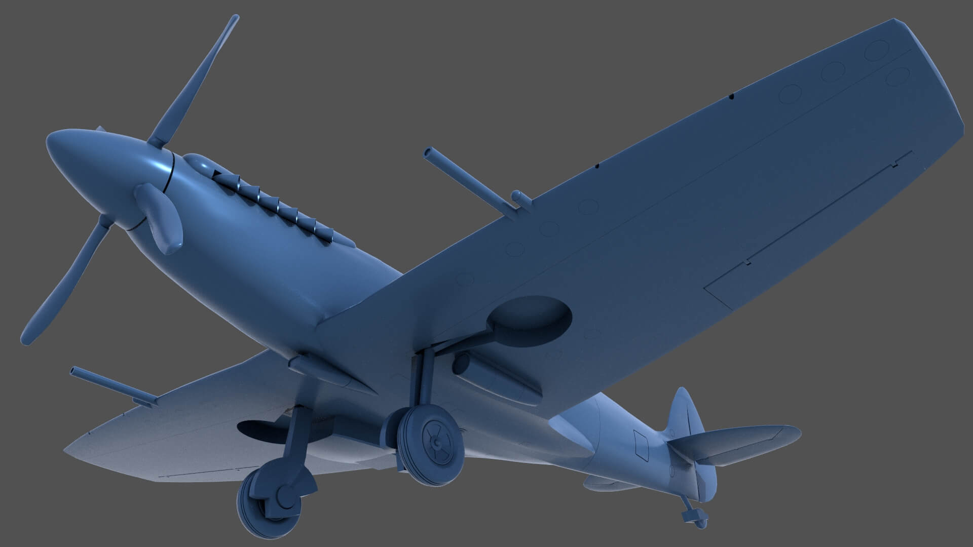 Supermarine Spitfire MK XII 1/48 Scale - 3D Model by Carlo Cestra