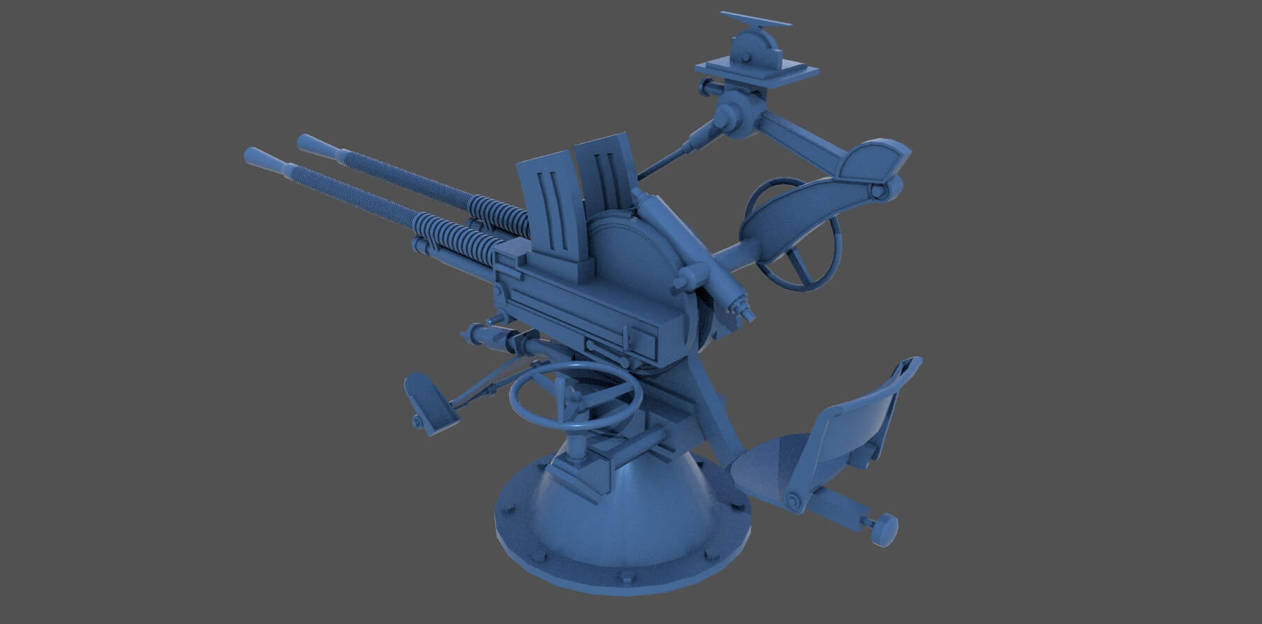 Type 93 Shiki Twin Gun 1/100 Scale - 3D Model by Carlo Cestra