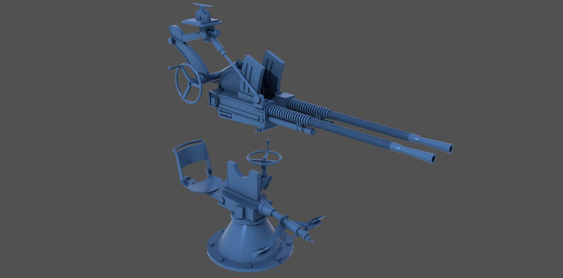 Type 93 Shiki Twin Gun 1/100 Scale - 3D Model by Carlo Cestra