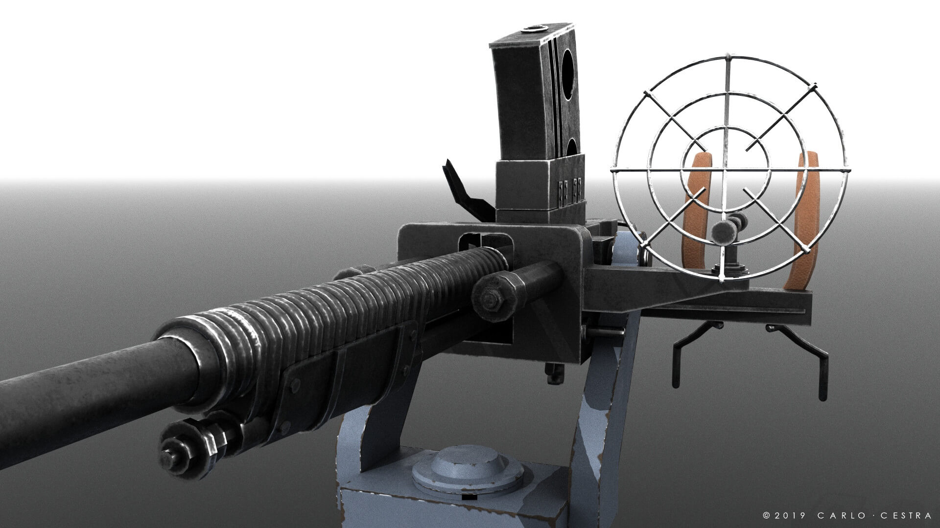 Type 96 - 25mm AT-AA Japanese Single Gun 3D Model by Carlo Cestra