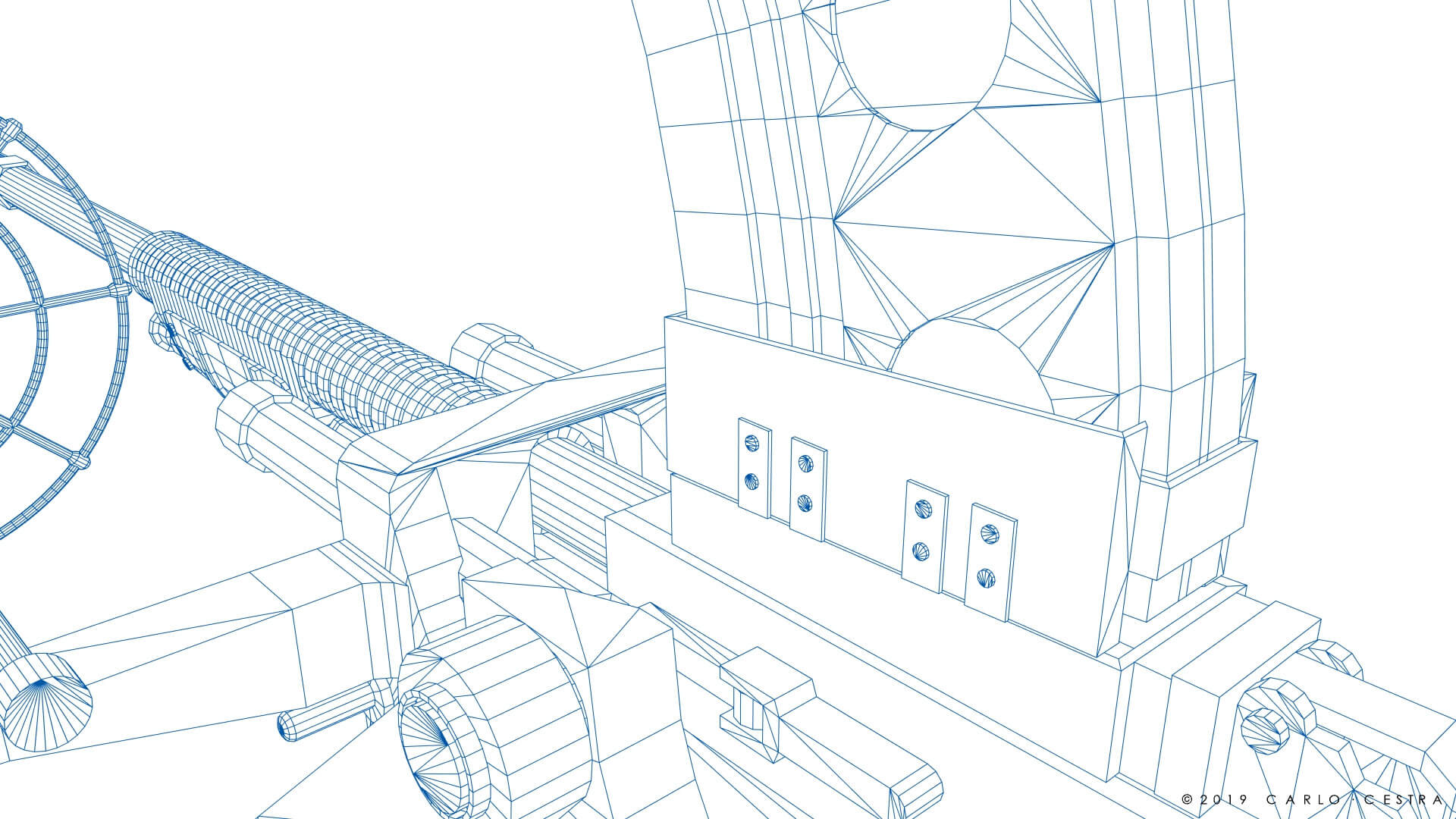 Type 96 - 25mm AT-AA Japanese Single Gun 3D Model by Carlo Cestra
