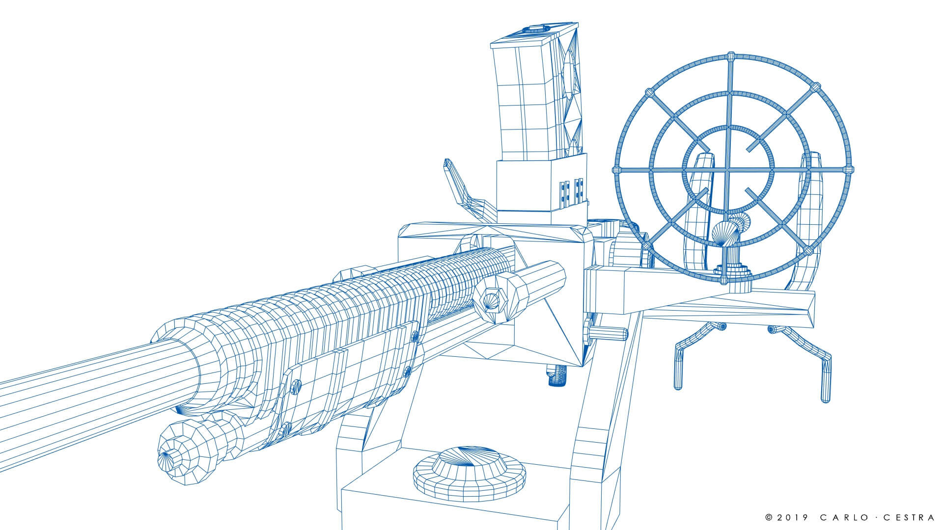 Type 96 - 25mm AT-AA Japanese Single Gun 3D Model by Carlo Cestra