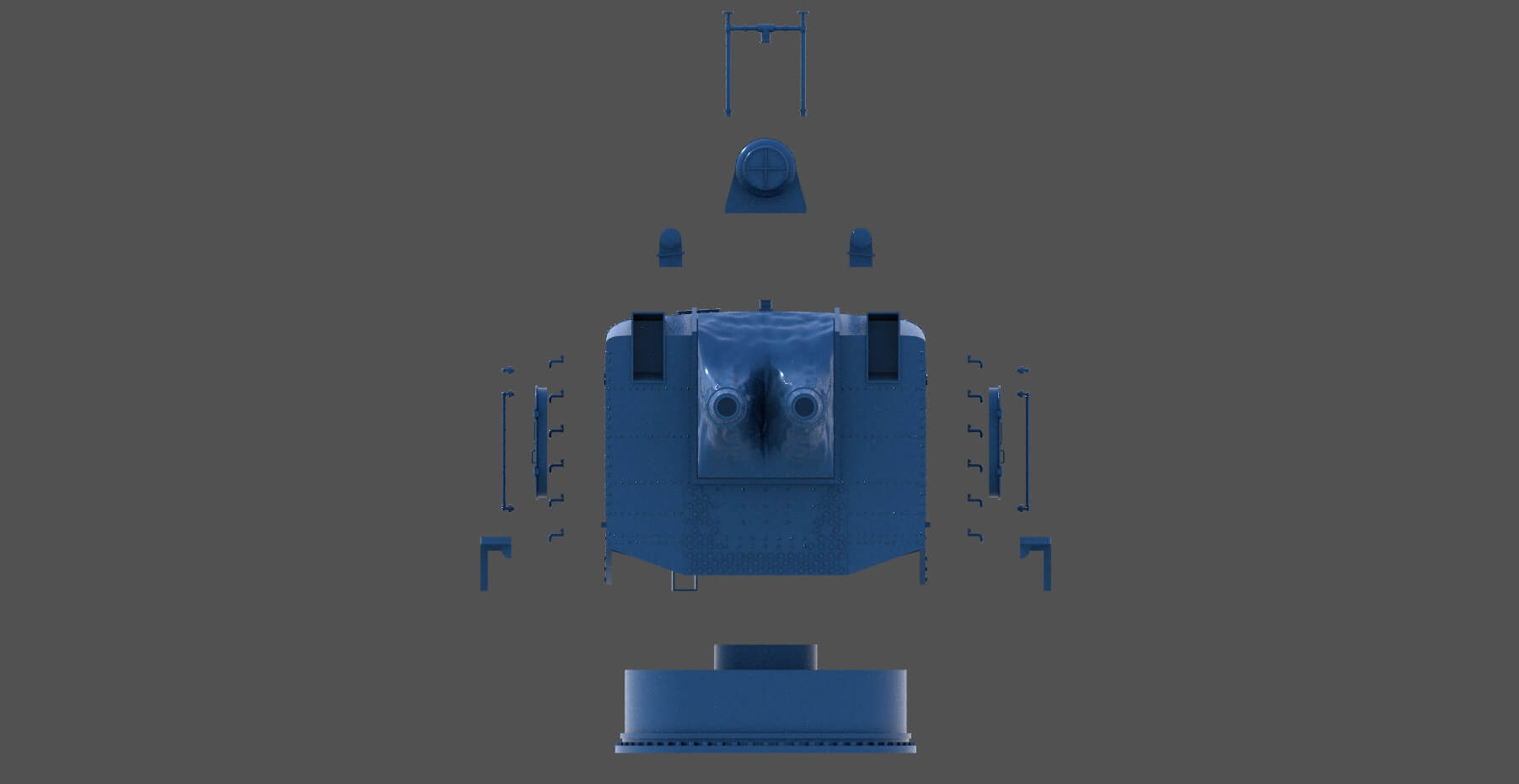 US 6inch-53cal twin turret 3D Model by Carlo Cestra