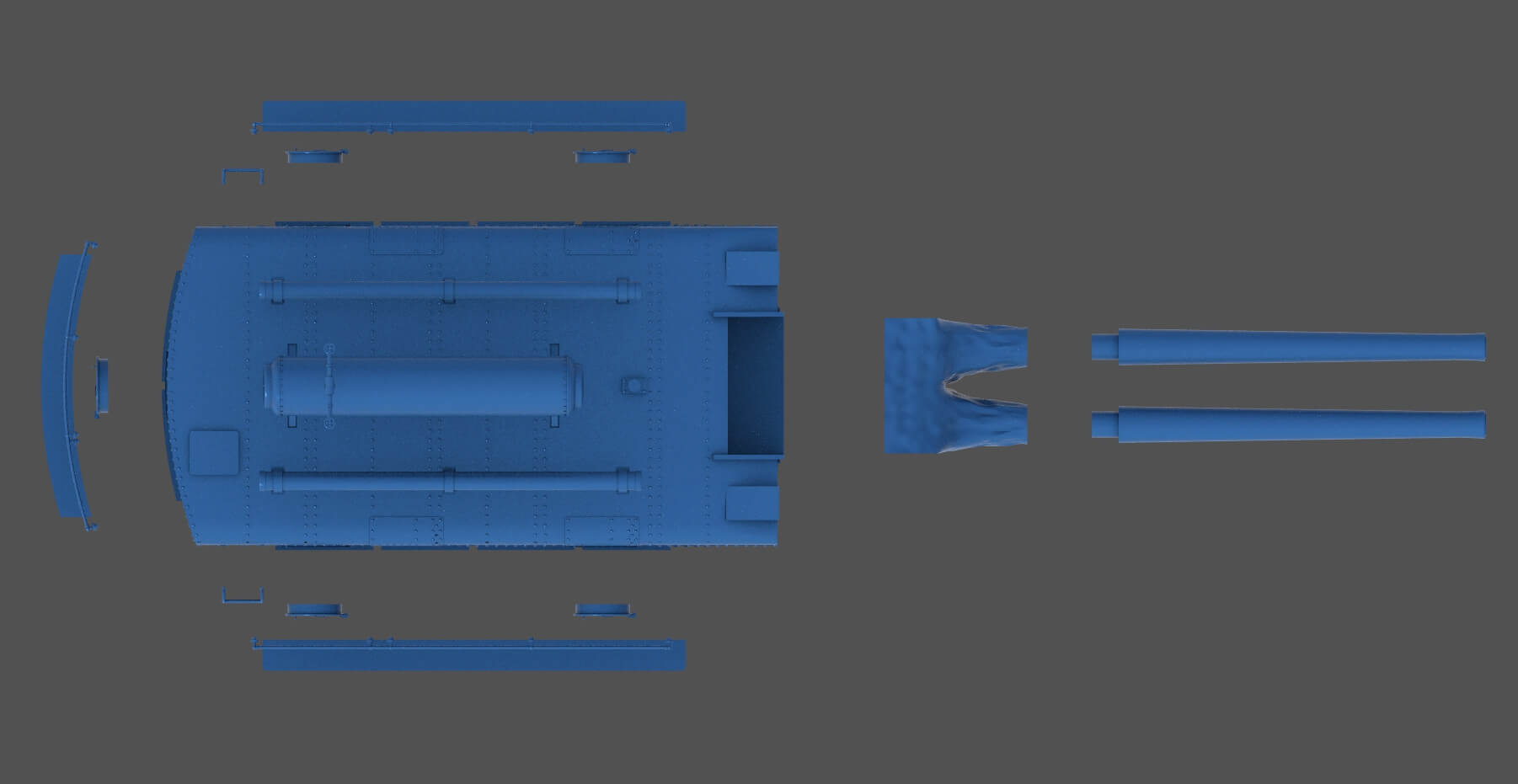 US 6inch-53cal twin turret 3D Model by Carlo Cestra