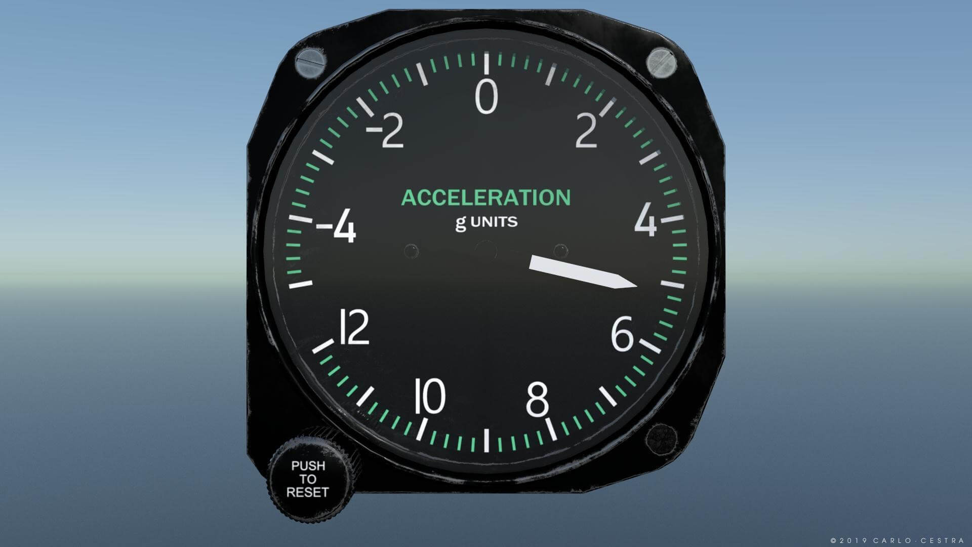 US Accelerometer Gauge - 3D Model by Carlo Cestra