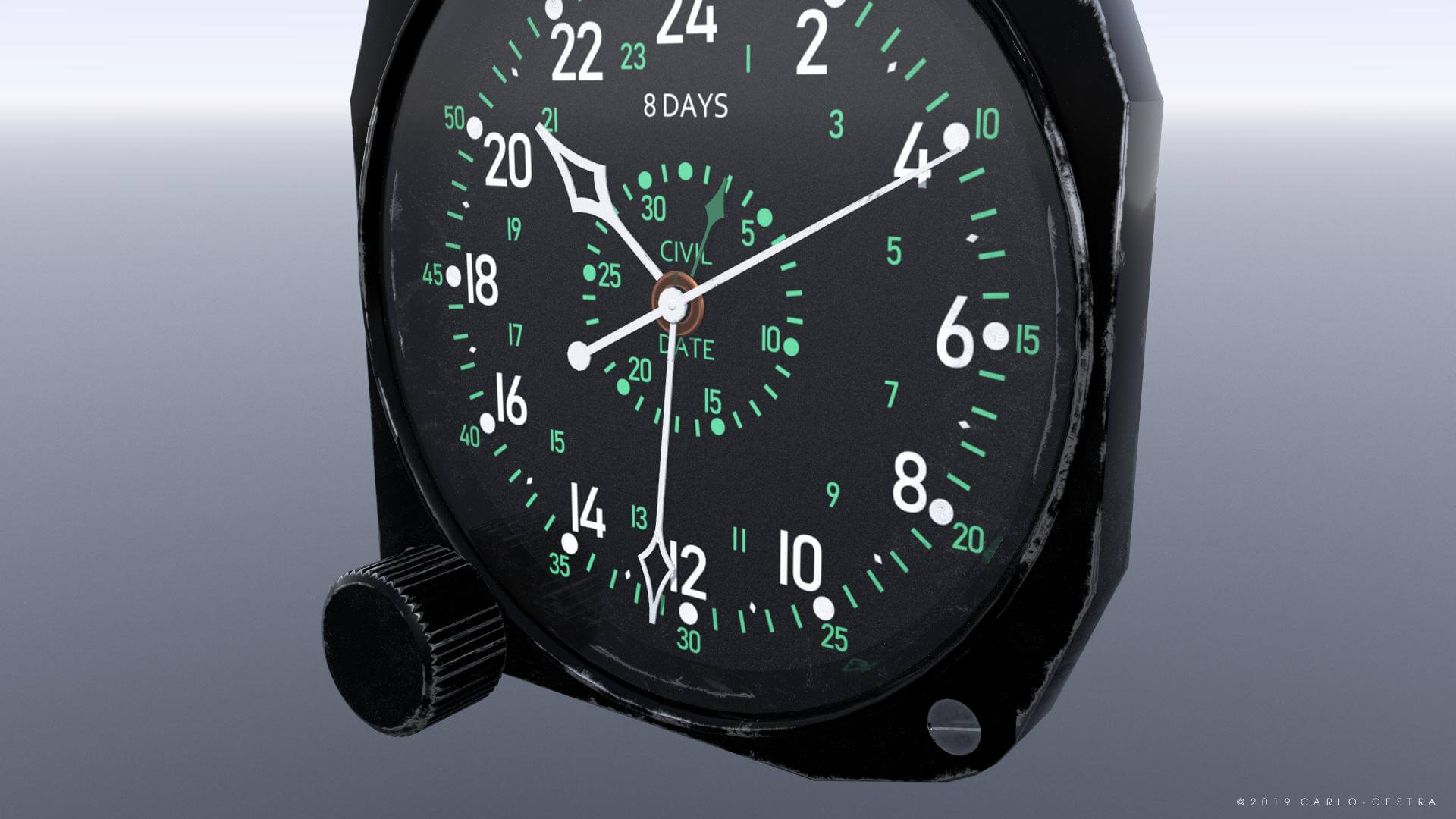 US Clock Gauge - 3D Model by Carlo Cestra