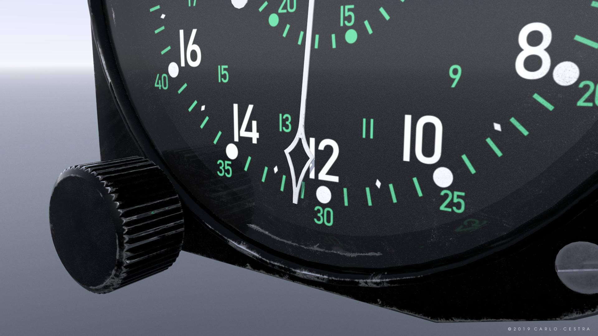US Clock Gauge - 3D Model by Carlo Cestra
