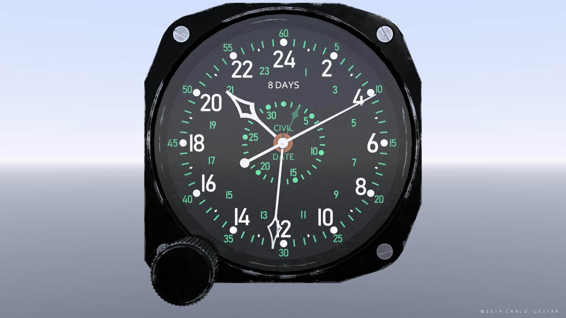 US Clock Gauge - 3D Model by Carlo Cestra