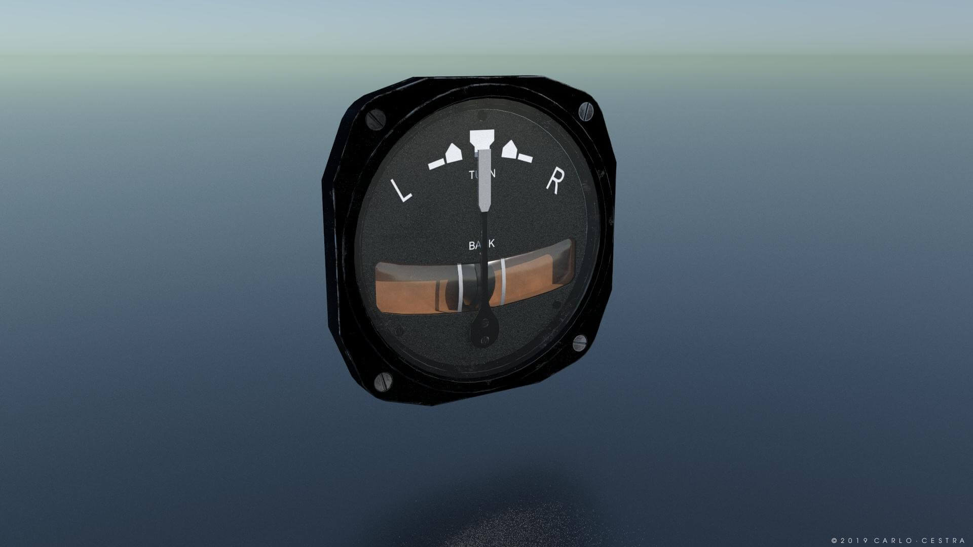 US Turn and Bank Indicator - 3D Model by Carlo Cestra