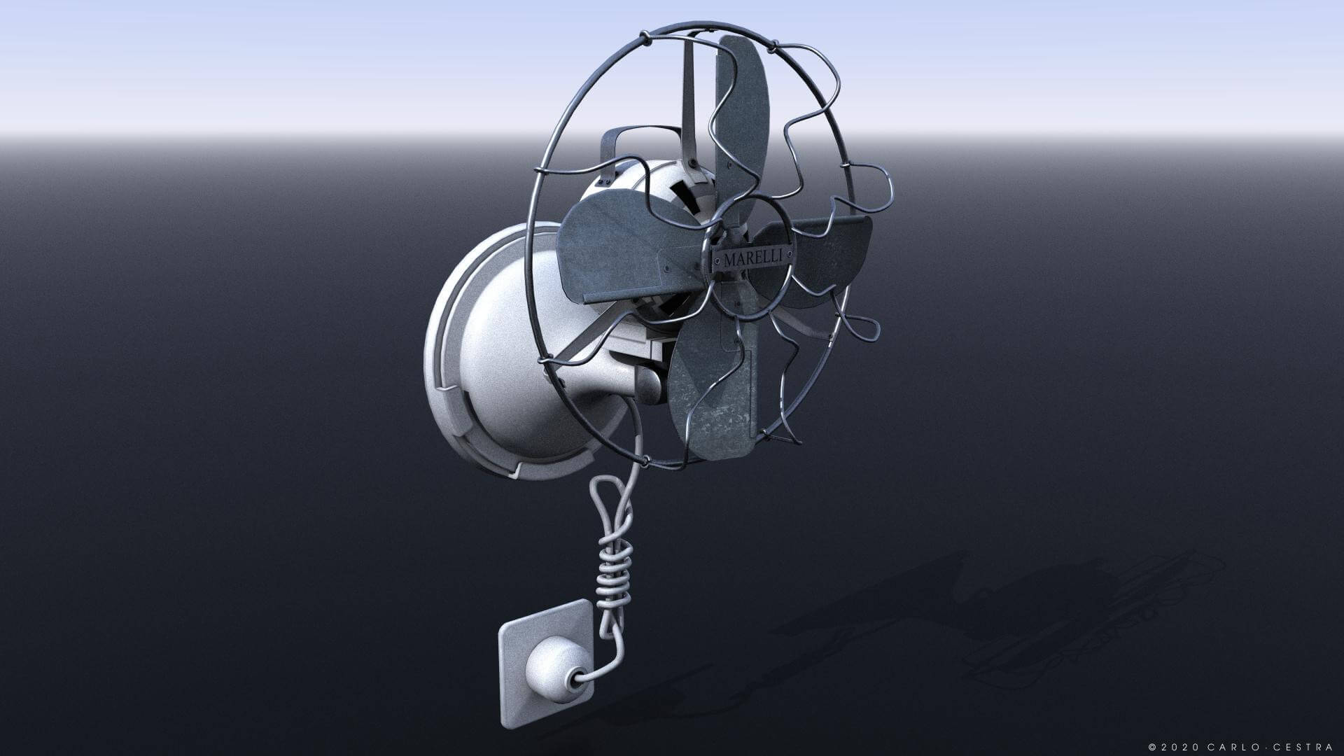 Vintage 40s Cooling Fan - 3D Model by Carlo Cestra